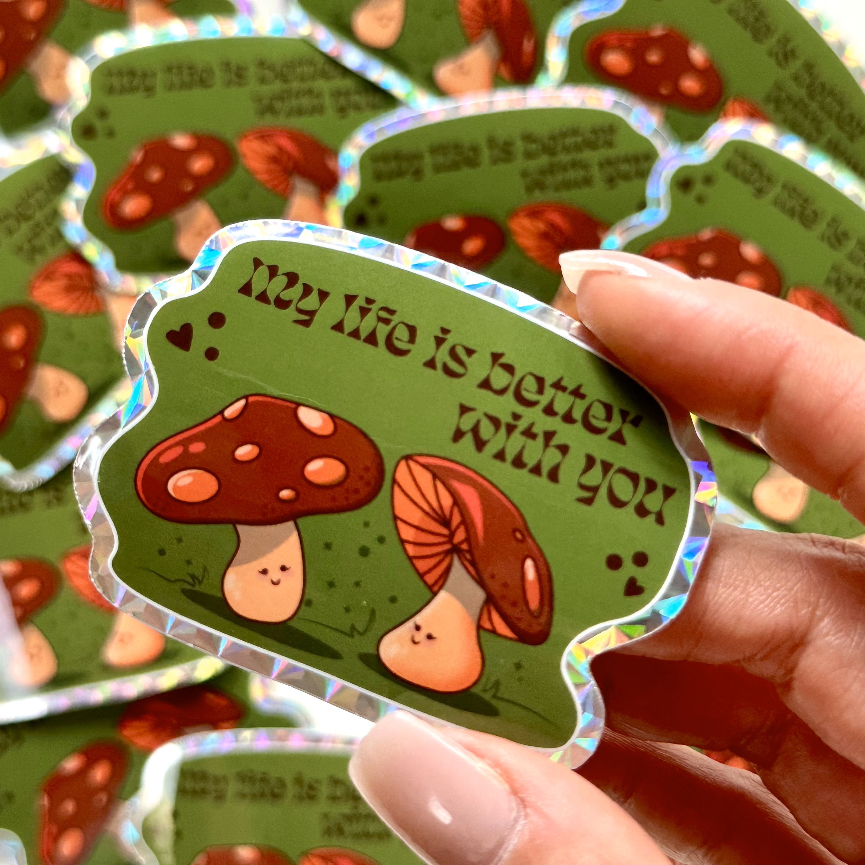 Mushrooms Sticker - StarBreeze Art & Design
